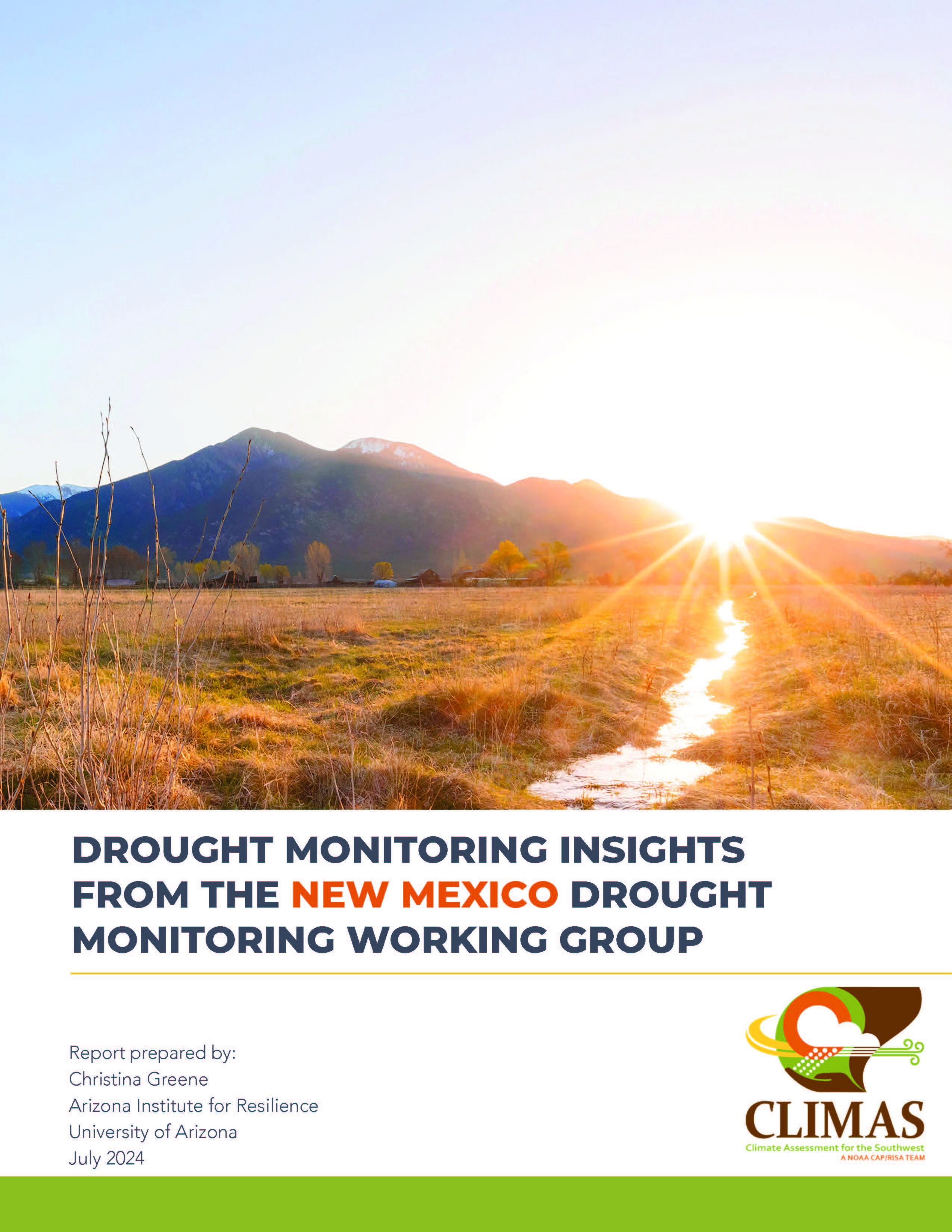 New CLIMAS Report Released: Drought Monitoring Insights from the New ...